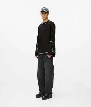 KL JEANS Jeans Contrast Stitch Long-sleeved T-shirt