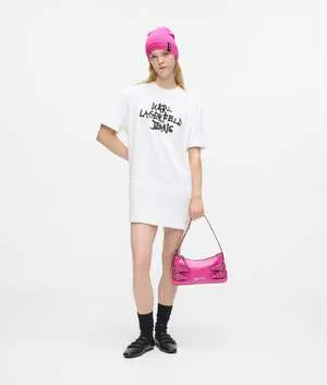 KL JEANS Jeans Graffiti Logo T-shirt Dress