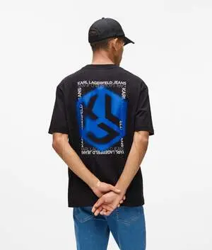 KL JEANS Graffiti Monogram T-shirt - Black