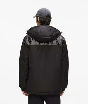 KL JEANS Utility Jacket With Mixed Fabric Panels