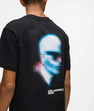 KL JEANS Digitized Karl T-shirt - Black