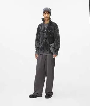 KL JEANS Jeans Washed Ribbed Zip-up Sweater