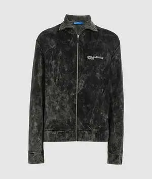 KL JEANS Jeans Washed Ribbed Zip-up Sweater