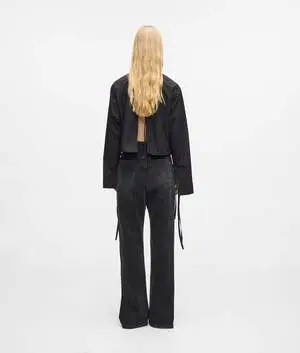 KL JEANS Jeans Split-leg High-rise Straight Jeans In Denim