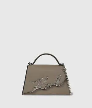Karl Lagerfeld K/signature Medium Crossbody Bag - Ash Grey