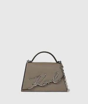 Karl Lagerfeld K/signature Medium Crossbody Bag - Ash Grey