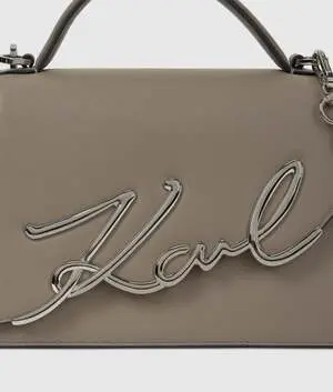 Karl Lagerfeld K/signature Medium Crossbody Bag - Ash Grey