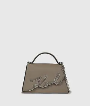 Karl Lagerfeld K/signature Medium Crossbody Bag - Ash Grey