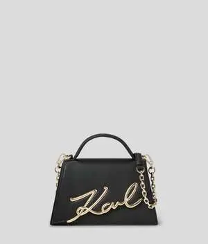 Karl Lagerfeld K/signature Medium Crossbody Bag - Black/gold