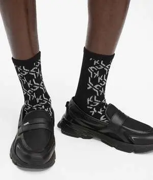 Karl Lagerfeld Monogram Socks - Klj Standard Monogram-black