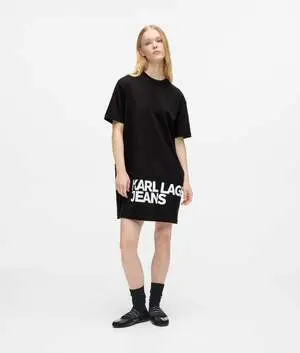 KL JEANS Jeans Logo T-shirt Dress - Black