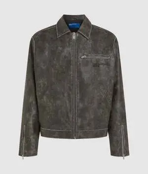 KL JEANS Distressed Faux Leather Jacket