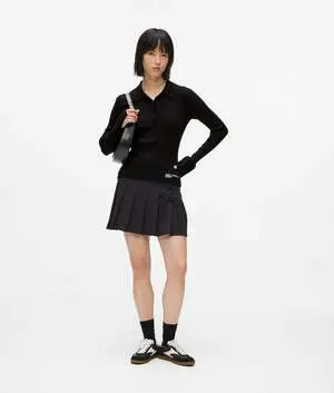 Karl Lagerfeld Long-sleeved Knitted Polo Shirt