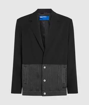 KL JEANS Jeans Denim Panel Double-breasted Blazer