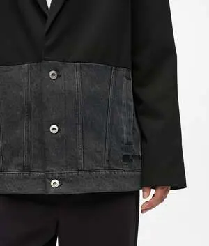 KL JEANS Jeans Denim Panel Double-breasted Blazer