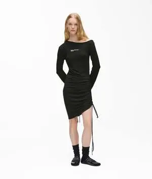 KL JEANS Jeans Off-shoulder Drawstring Dress - Black