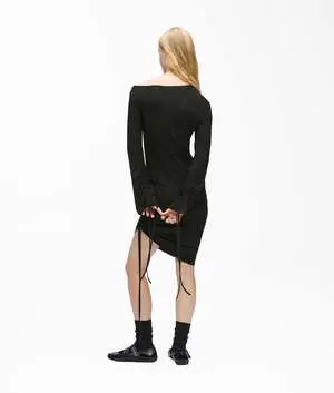 KL JEANS Jeans Off-shoulder Drawstring Dress - Black