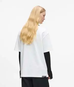 KL JEANS Jeans Digitized Karl T-shirt - White