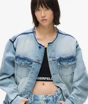 KL JEANS Jeans Collarless Denim Jacket