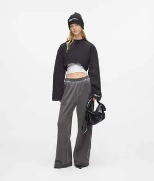 KL JEANS Jeans Washed Wide-leg Sweatpants In Organic Cotton
