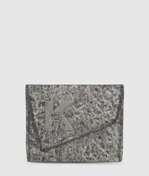 KL JEANS Geo Denim Wallet - Washed Black