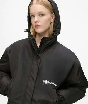 Karl Lagerfeld Lightly Padded Hooded Jacket