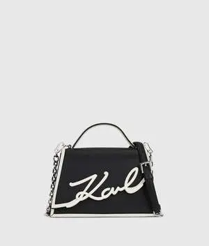 Karl Lagerfeld K/signature Small Crossbody Bag - Black/white