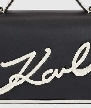 Karl Lagerfeld K/signature Small Crossbody Bag - Black/white