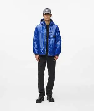 KL JEANS High-shine Utility Jacket With Drawcord Hood