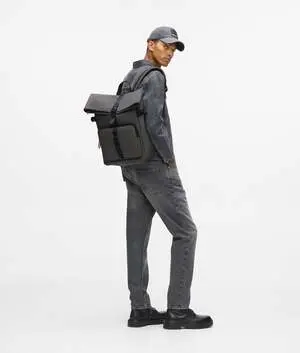 KL JEANS Jeans Roll Top Strap Backpack - Magnet