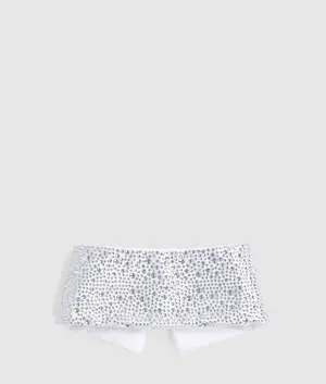 Karl Lagerfeld Rhinestone Embellished Satin Collar