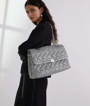 Karl Lagerfeld K/kuilt Shiny Large Shoulder Bag