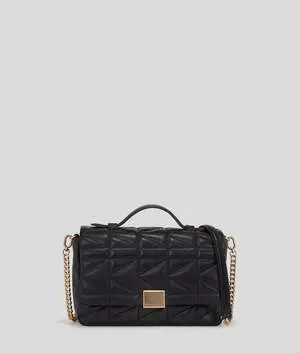 Karl Lagerfeld K/kuilt Crossbody Top Handle Bag - Black