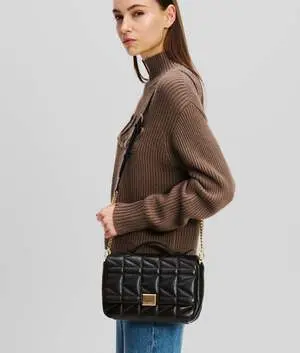 Karl Lagerfeld K/kuilt Crossbody Top Handle Bag - Black