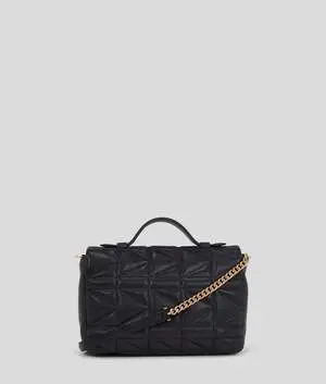 Karl Lagerfeld K/kuilt Crossbody Top Handle Bag - Black