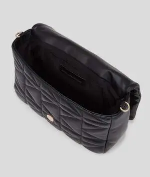 Karl Lagerfeld K/kuilt Crossbody Top Handle Bag - Black