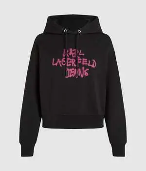 KL JEANS Jeans Graffiti Logo Cropped Hoodie