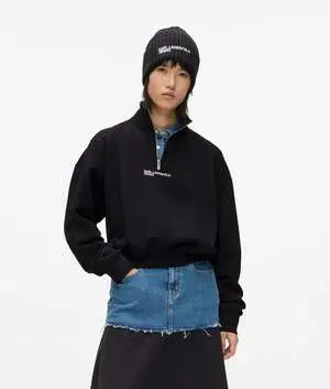 KL JEANS Jeans Half-zip Cropped Sweatshirt