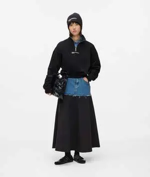 KL JEANS Jeans Half-zip Cropped Sweatshirt