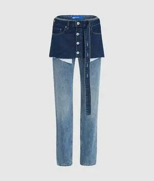 KL JEANS Layered High-rise Straight Jeans
