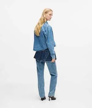 KL JEANS Layered High-rise Straight Jeans