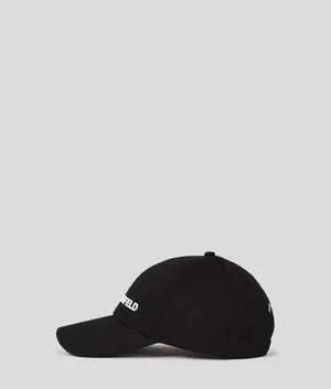 Karl Lagerfeld Embroidered Logo Baseball Cap - Black