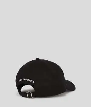 Karl Lagerfeld Embroidered Logo Baseball Cap - Black