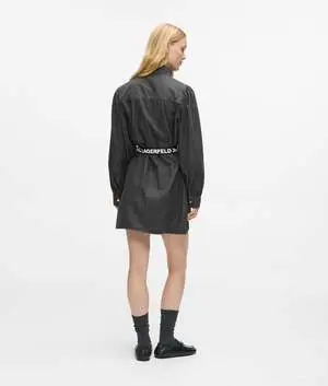 KL JEANS Belted Denim Shirt Dress