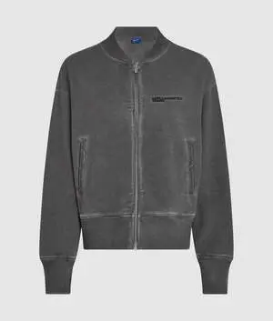 KL JEANS Jeans Washed Zip-up Bomber Sweatshirt