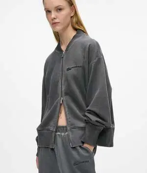 KL JEANS Jeans Washed Zip-up Bomber Sweatshirt