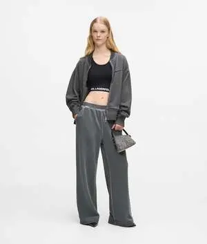 KL JEANS Jeans Washed Zip-up Bomber Sweatshirt