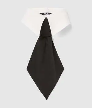 Karl Lagerfeld Decorative Collar And Tie - White/black