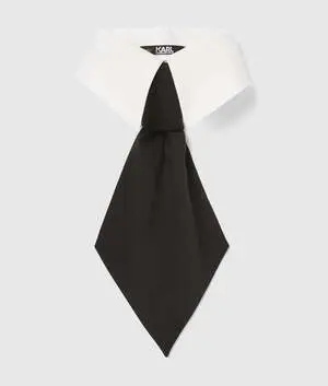 Karl Lagerfeld Decorative Collar And Tie - White/black