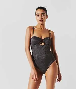 Karl Lagerfeld K/signature Swimsuit - Black